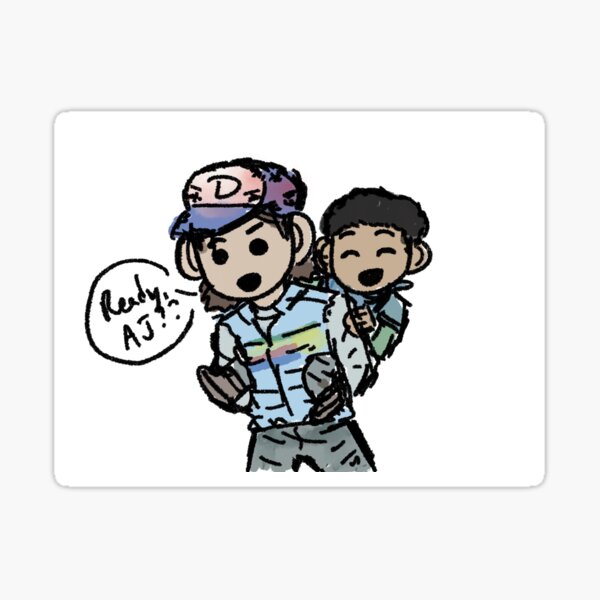 "Aj piggyback ride " Sticker by seatangerine | Redbubble