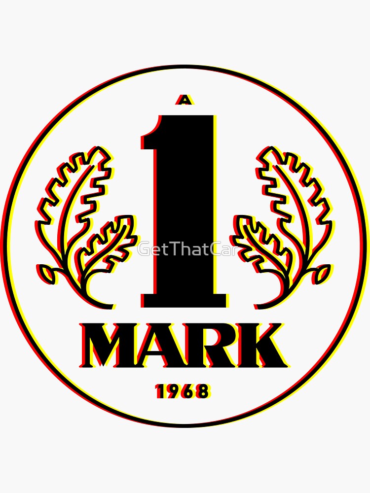 "Ostmark 3D black red gold" Sticker by GetThatCar | Redbubble