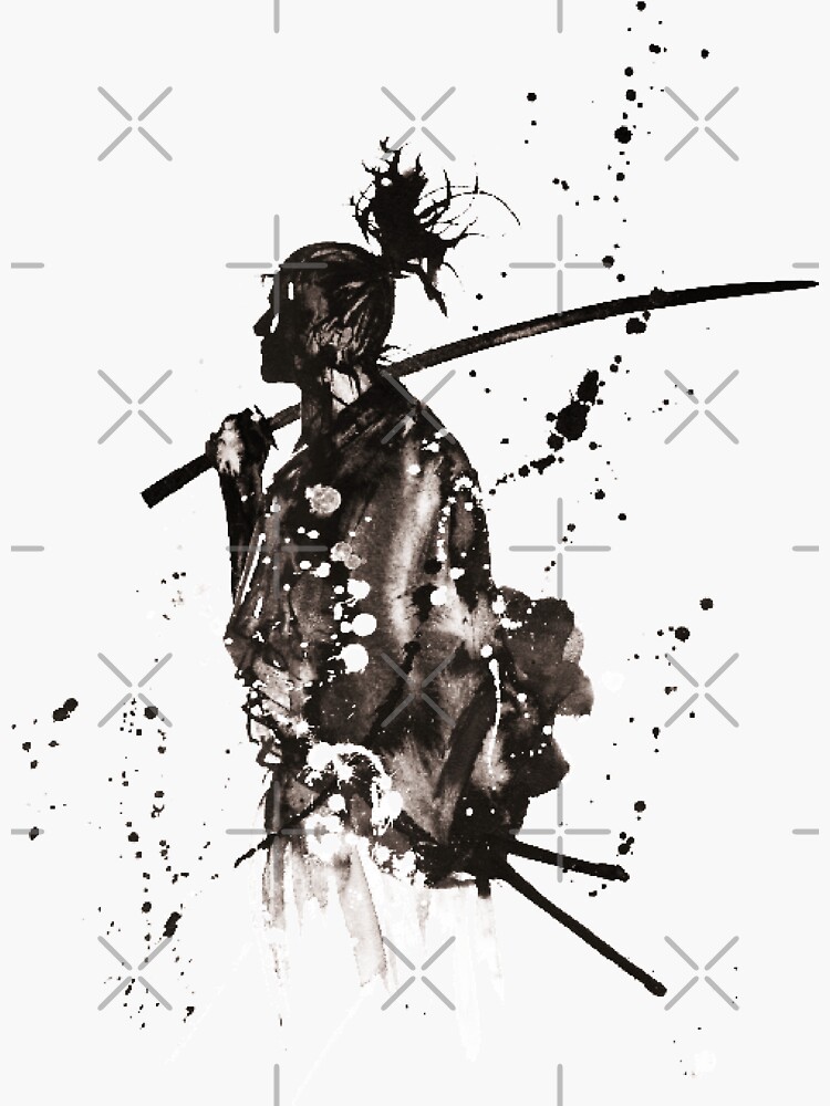 "Shadow Samurai Warrior Art" Sticker by Shinobi23 | Redbubble