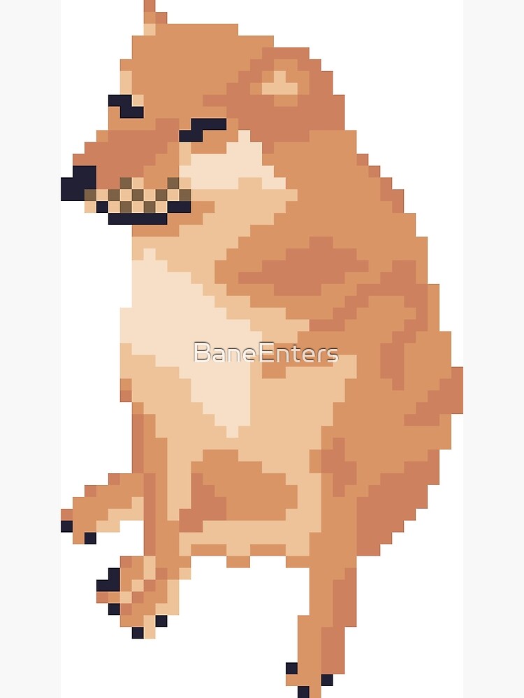 "Pixel Cheems" Poster by BaneEnters | Redbubble