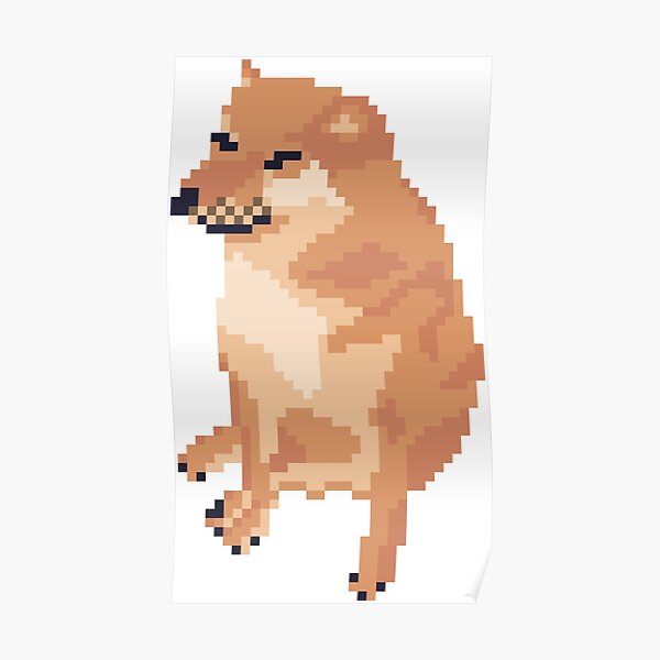 "Pixel Cheems" Poster for Sale by BaneEnters | Redbubble