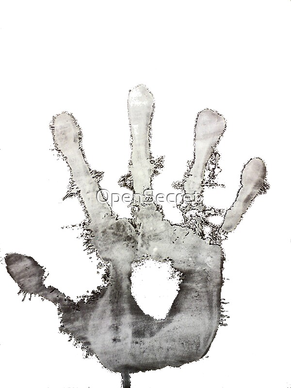 "Orc Hand Print" Stickers by OpenSecret | Redbubble