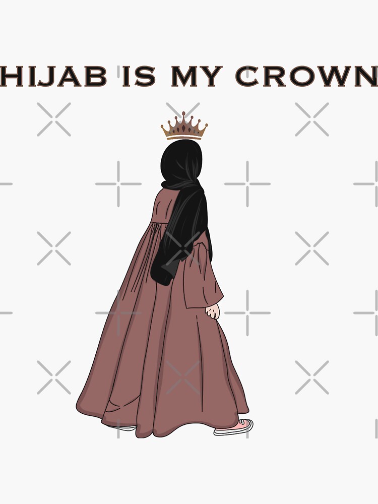 "Hijab is my crown Islamic Wall frame | Islamic Stickers" Sticker by ...