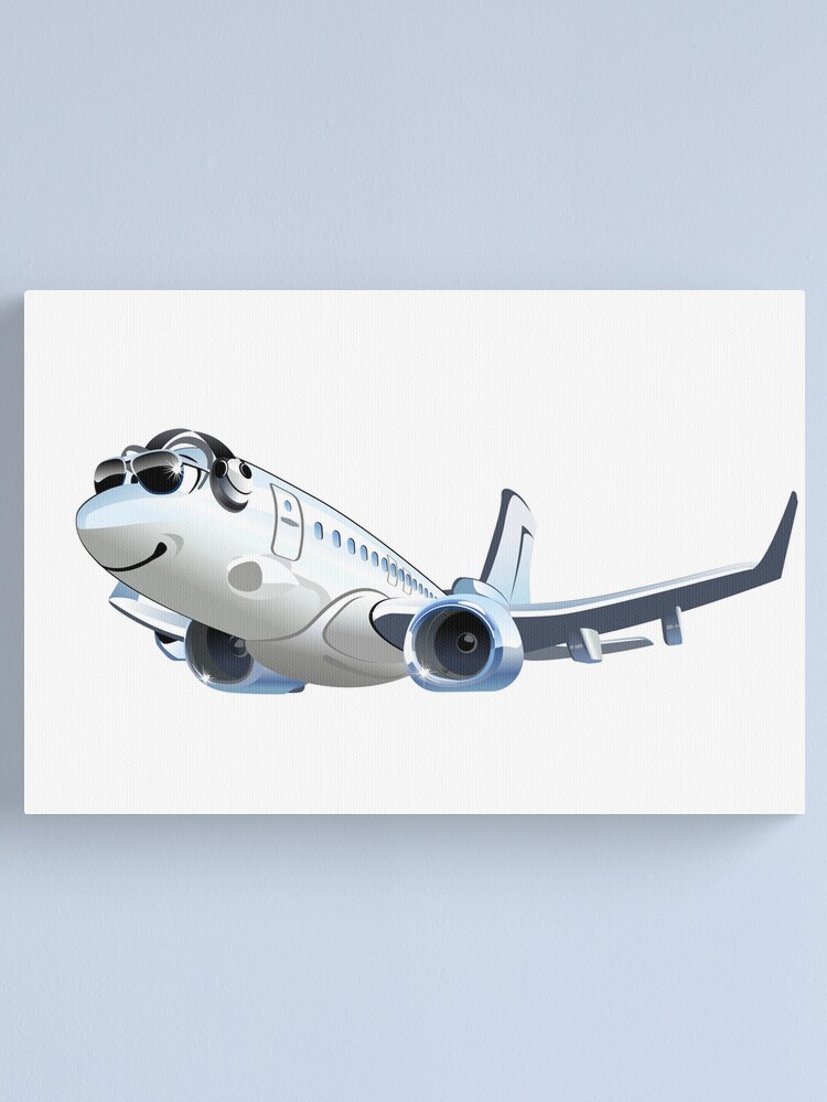 Cartoon Airliner Boeing 737 | Canvas Print sold by Whelp Eilis | SKU ...