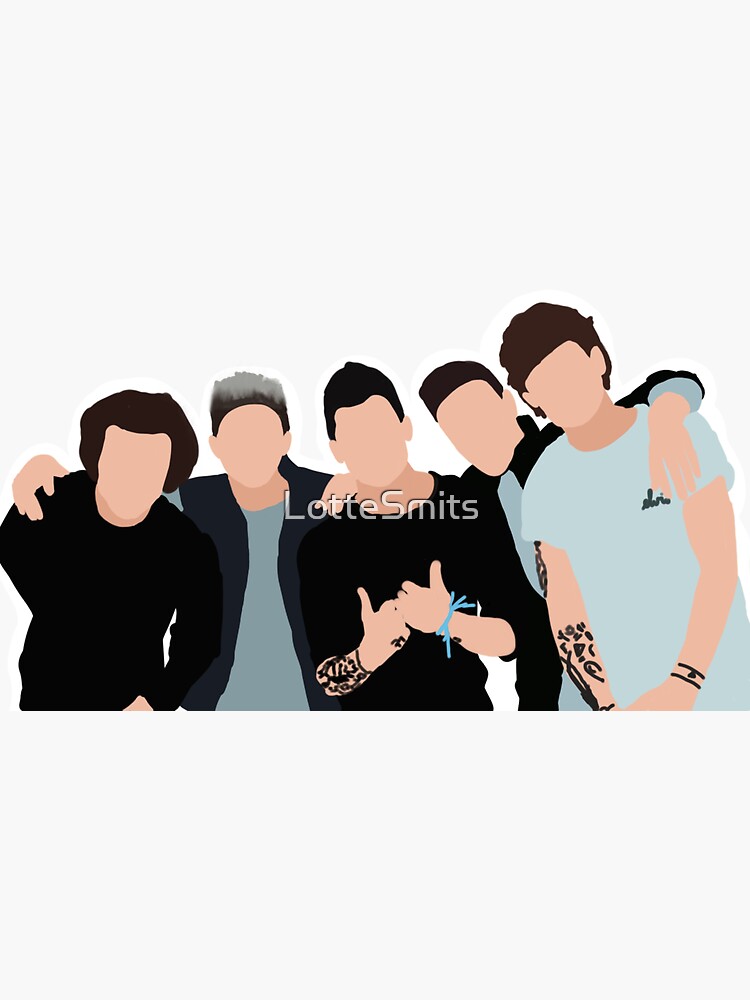 "One direction photo ot5 sticker" Sticker for Sale by LotteSmits ...