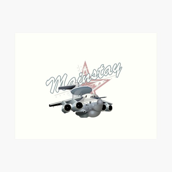"Cartoon AWACS Plane" Art Print by Mechanick | Redbubble
