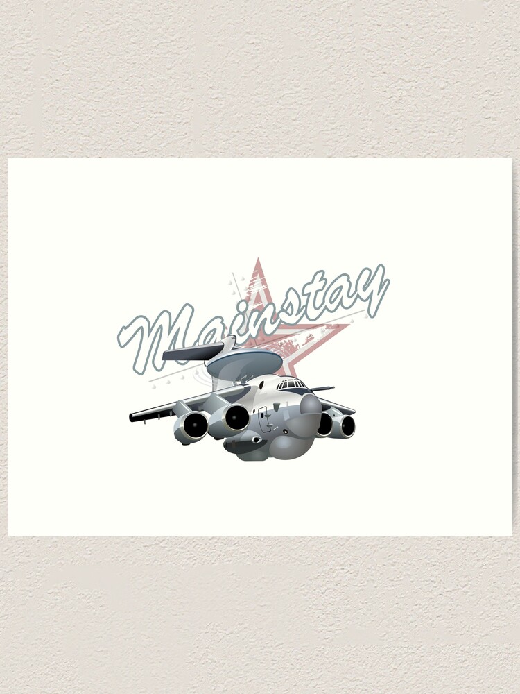 "Cartoon AWACS Plane" Art Print by Mechanick | Redbubble