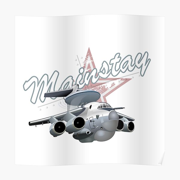 "Cartoon AWACS Plane" Poster by Mechanick | Redbubble