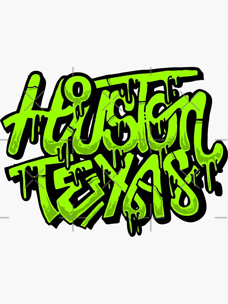 "Houston Texas graffiti" Sticker for Sale by happow | Redbubble