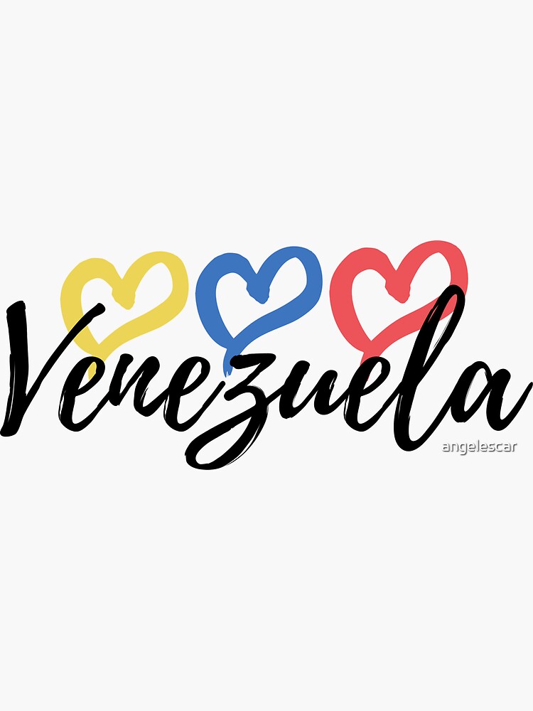 Pegatina «VENEZUELA, VENEZUELA BONITA, CORAZONES, VENEZUELA CORAZONES ...
