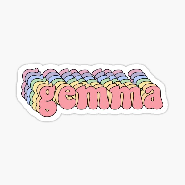 Name Gemma Stickers Redbubble