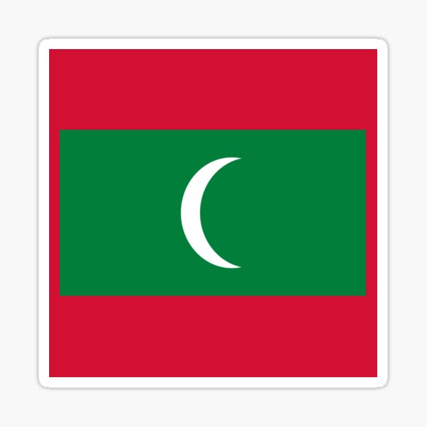 "Maldives flag" Sticker for Sale by P-I-R | Redbubble