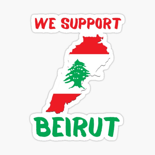 "Pray for beirut" Sticker for Sale by OneTimeEngineer | Redbubble