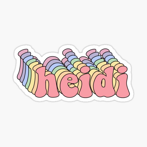 "heidi name sticker" Sticker by youtubemugs | Redbubble