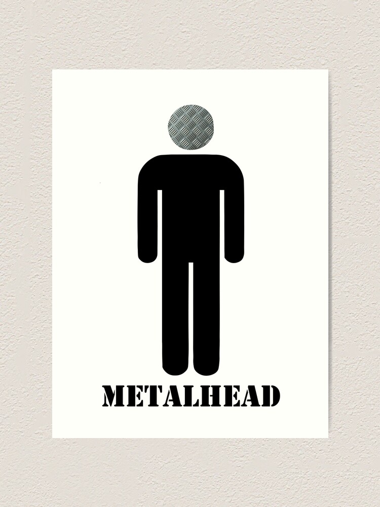 "Metalhead Metal Fans Stick Figure/ Bathroom Logo Artwork " Art Print ...