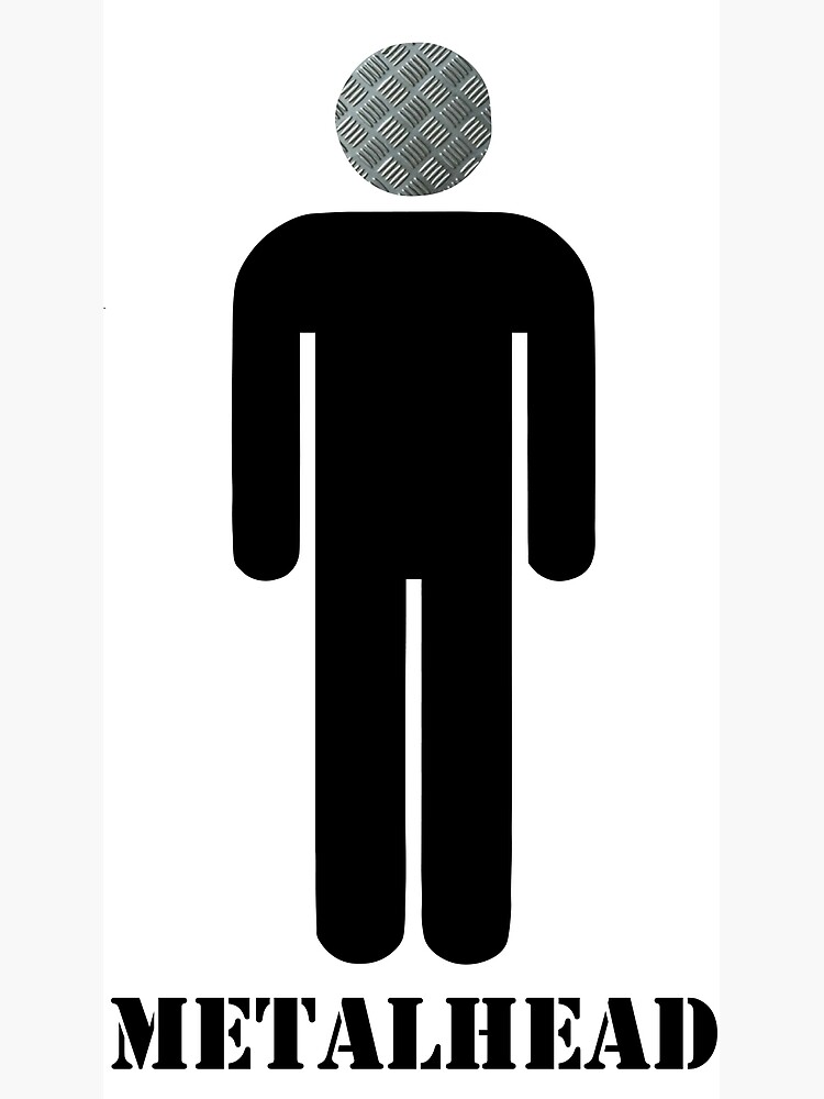 "Metalhead Metal Fans Stick Figure/ Bathroom Logo Artwork " Art Print ...