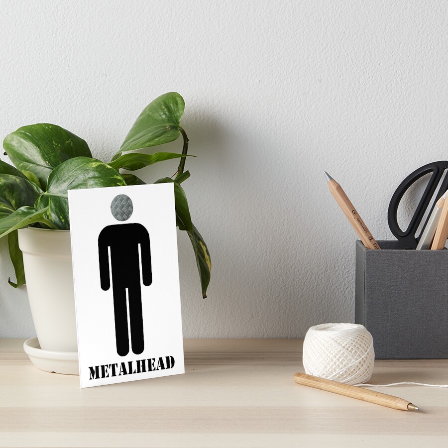 "Metalhead Metal Fans Stick Figure/ Bathroom Logo Artwork " Art Board ...