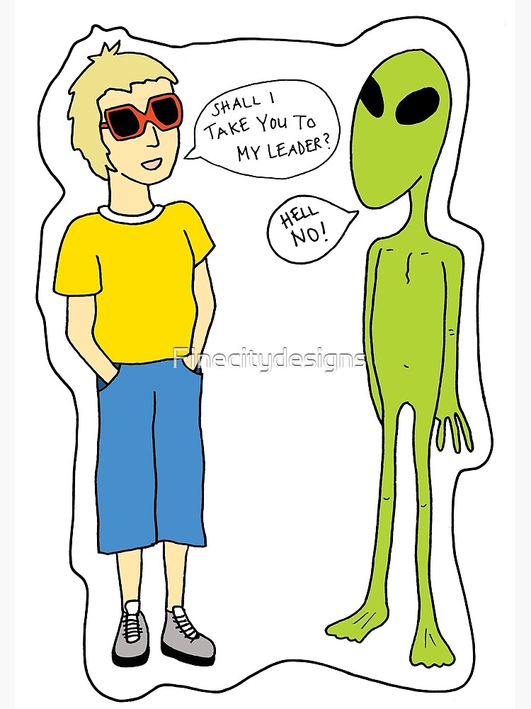 "Alien Visitor #2" Poster for Sale by Finecitydesigns | Redbubble