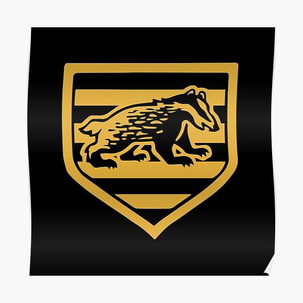 "Badger Medieval Crest (linocut)" Poster by victoriabarron | Redbubble