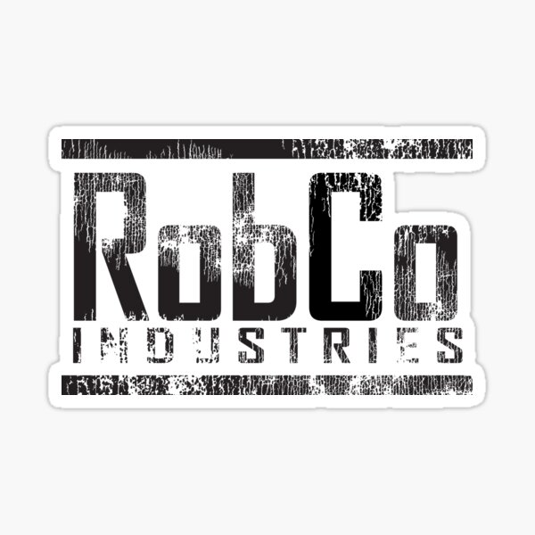 "RobCo Logo (Black)" Sticker by Mercatus | Redbubble