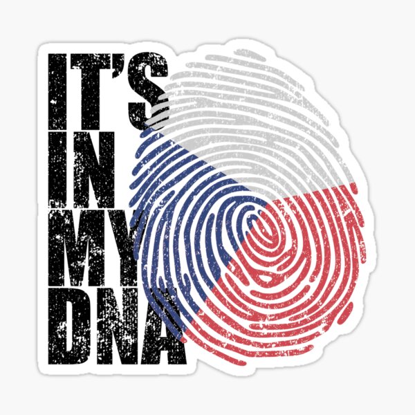 "Czech Republic - Its in my DNA" Sticker by graphicnology | Redbubble