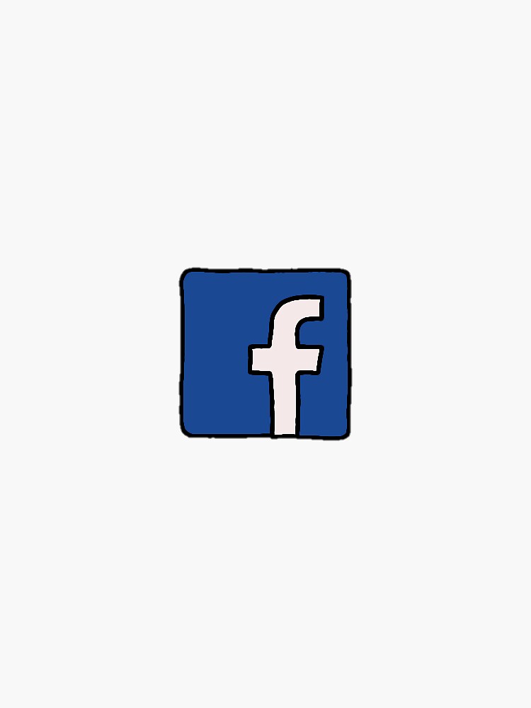 "Facebook icon" Sticker for Sale by NoorShah | Redbubble