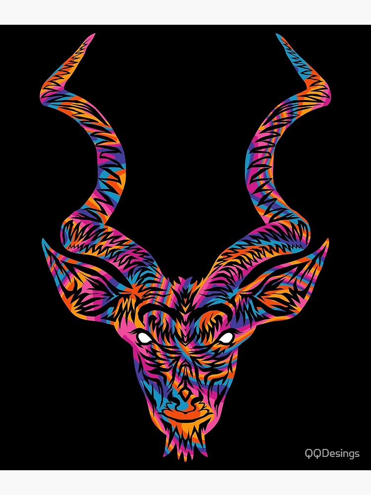 "Rave Animal Antelope Psychedelic Fesival" Poster by QQDesings | Redbubble