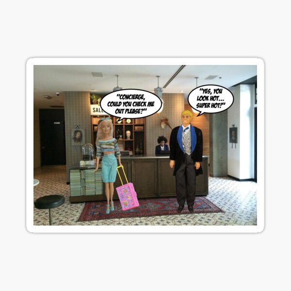 "Check Me Out! Hilarious Hotel Humour!" Sticker for Sale by ...