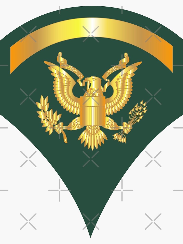 "Army - Specialist 5th Class - SP5 wo Txt" Sticker for Sale by ...