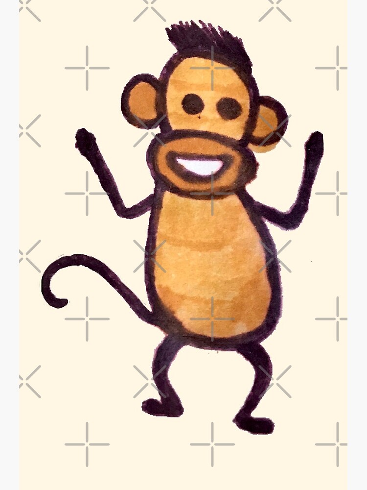 "Monkey drawing " Greeting Card for Sale by ceciliacg | Redbubble