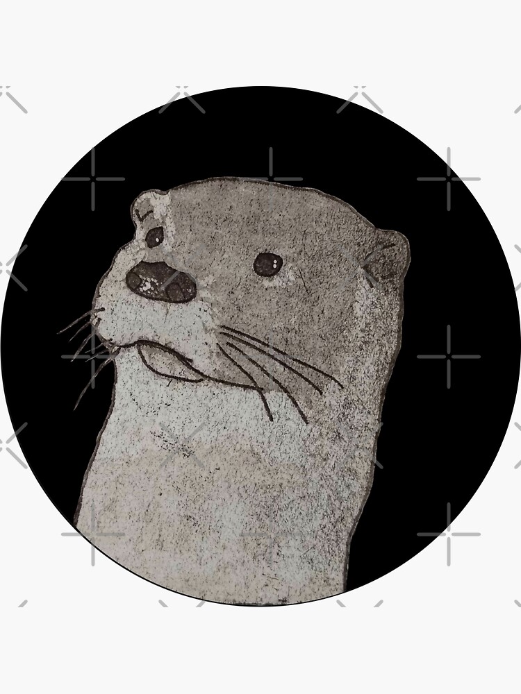 "Welcome to the otter side" Sticker by sarabengtsson | Redbubble