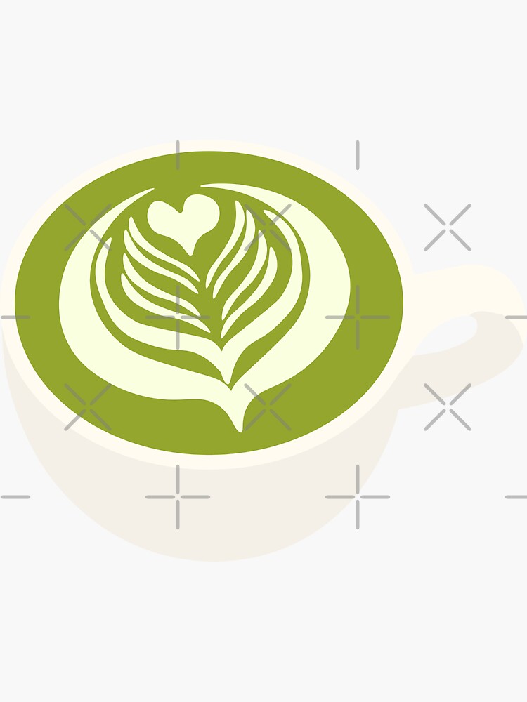 "matcha latte" Sticker by audreystore | Redbubble