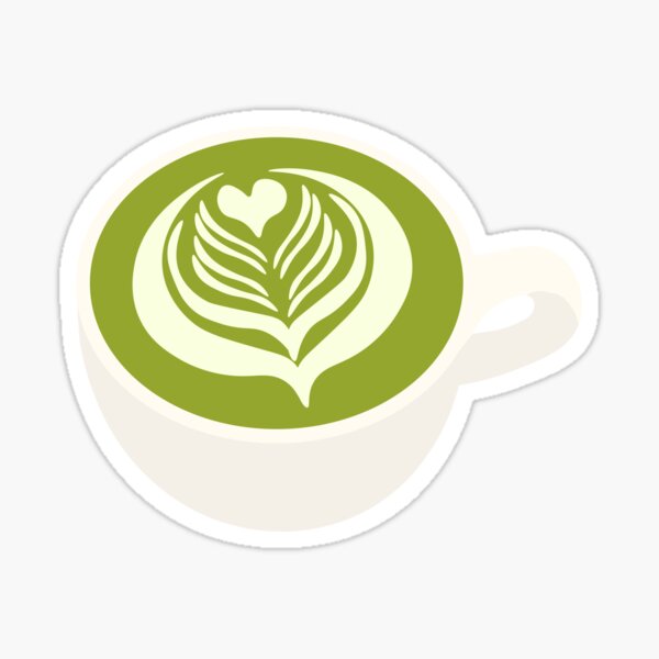 "matcha latte" Sticker by audreystore | Redbubble