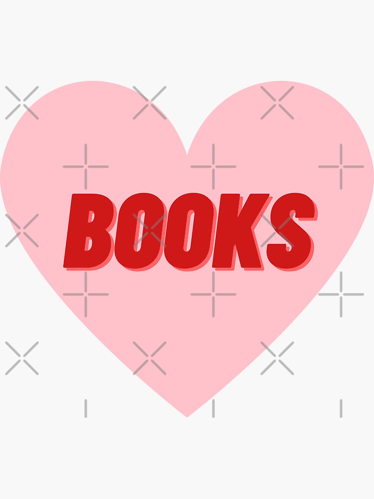 "Love Books" Sticker for Sale by polishalpaca | Redbubble