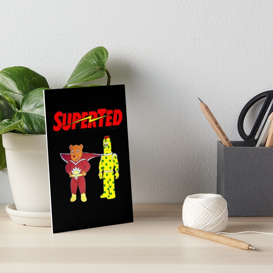 "Superted and Spotty Cartoon " Art Board Print by Alastair42 | Redbubble