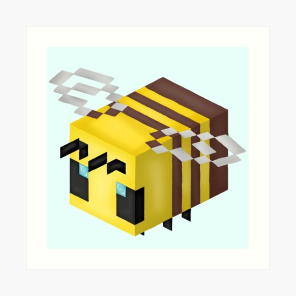"Minecraft Bee Drawing" Art Print by freya-j | Redbubble