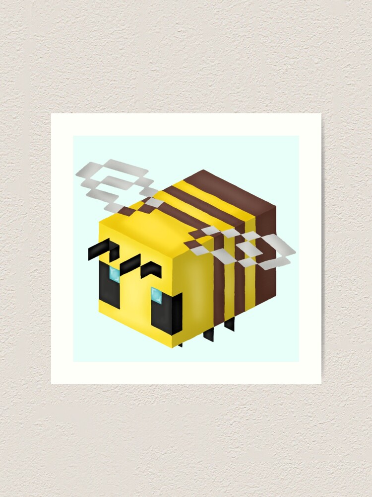 "Minecraft Bee Drawing" Art Print by freya-j | Redbubble