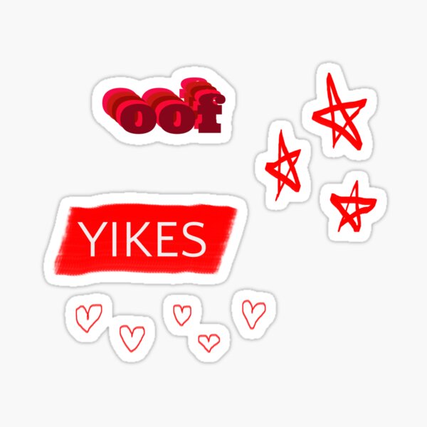 "Red sticker Pack" Sticker by Shayna316 | Redbubble