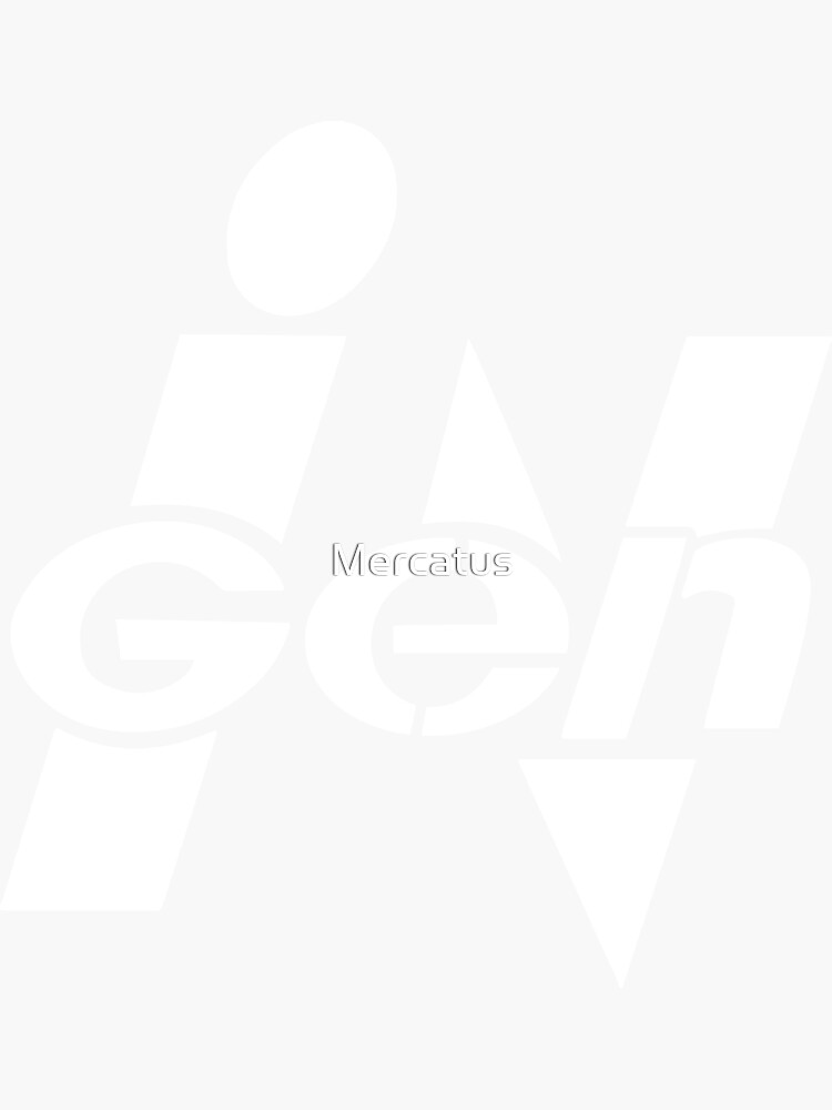 "InGen Logo (White)" Sticker for Sale by Mercatus | Redbubble