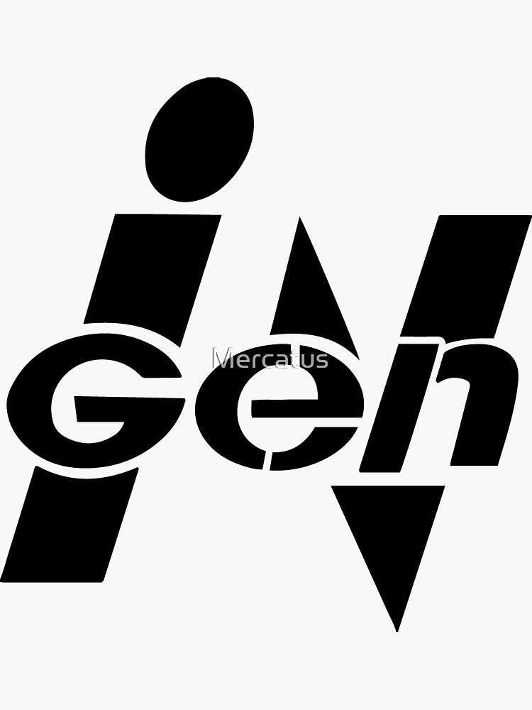 "InGen Logo (Black)" Sticker for Sale by Mercatus | Redbubble