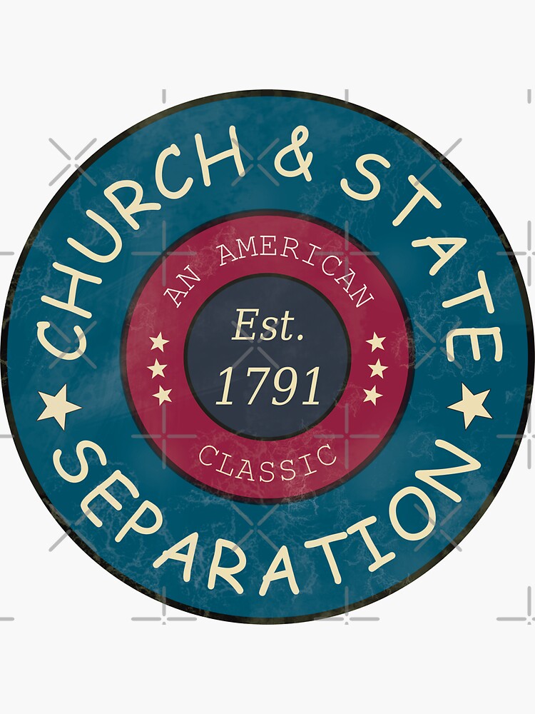 "An American Classic, Church and State Separation" Sticker for Sale by ...