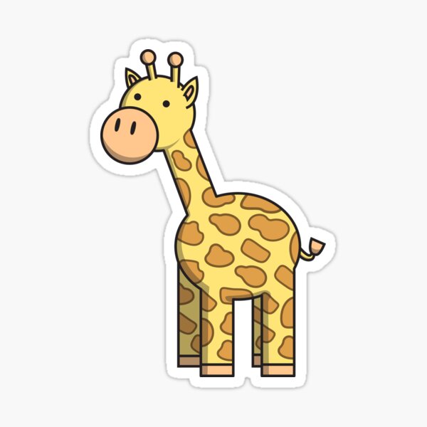 "Jeff the Giraffe" Sticker by InessaArt | Redbubble