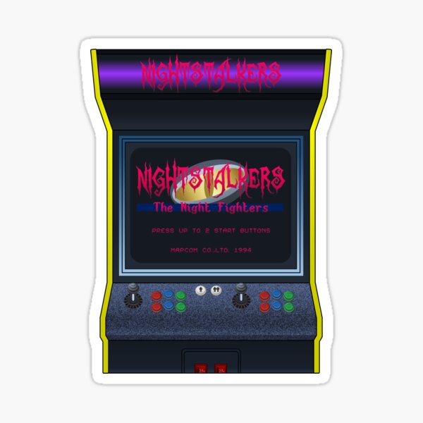 "NightStalkers Arcade Cabinet" Sticker for Sale by XClark | Redbubble