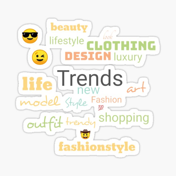 "Trends and hashtags background" Sticker for Sale by M77-Arts | Redbubble