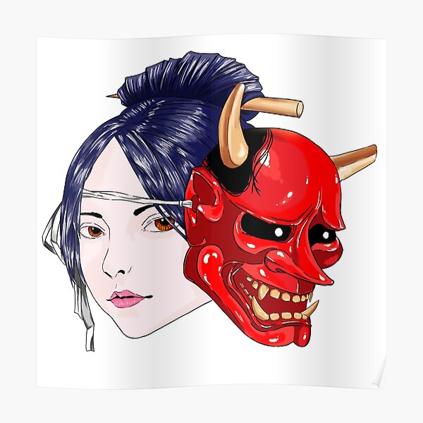 "geisha demon" Poster by shadesofhorror | Redbubble