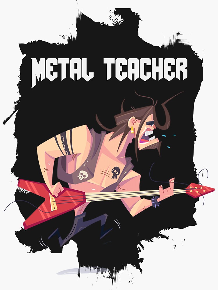 "Metal teacher" Sticker for Sale by ChicSchoolStuff | Redbubble
