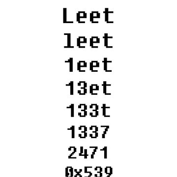 Sticker for Sale mit "1337 - Schwarz" von Rupert Russell | Redbubble