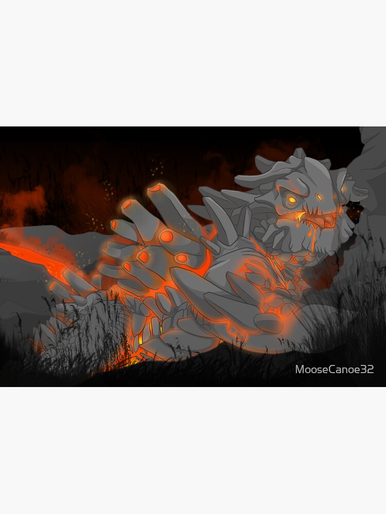 "Magmasaur " Sticker for Sale by MooseCanoe32 | Redbubble