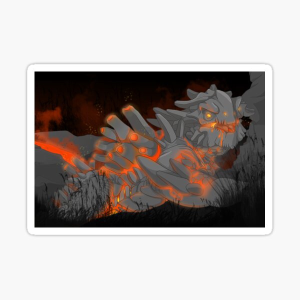 "Magmasaur " Sticker for Sale by MooseCanoe32 | Redbubble