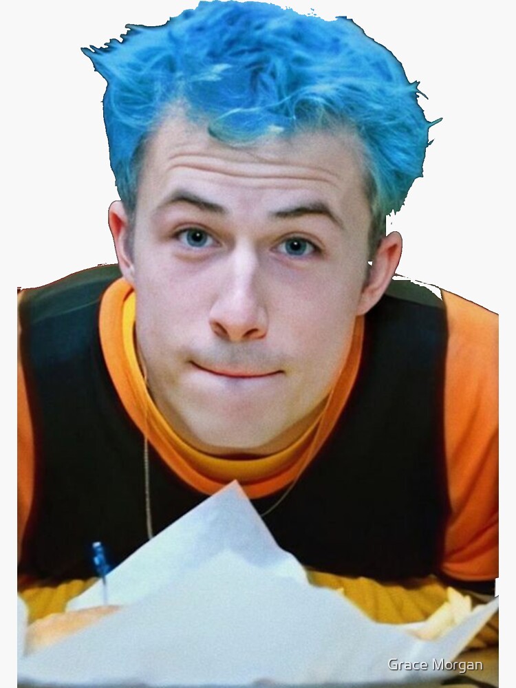 "blue hair dylan" Sticker for Sale by gracesmorgan | Redbubble